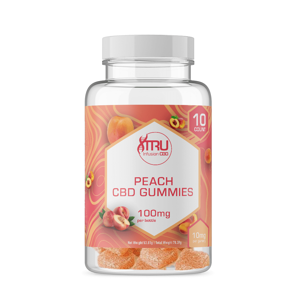 CBD Peach Gummies 100 Mg Tru Infusion CBD